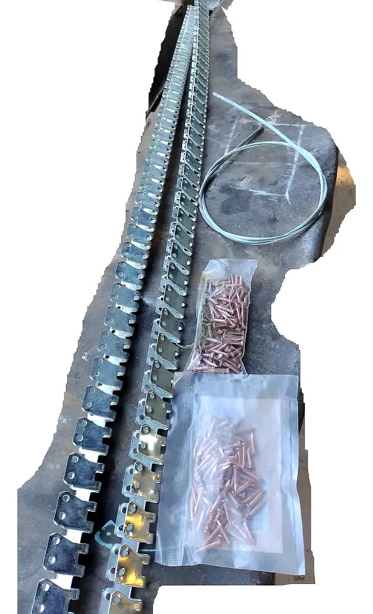 Grampa C/ Clavos de Cobre P/correa Rotoenfardador - Agroads