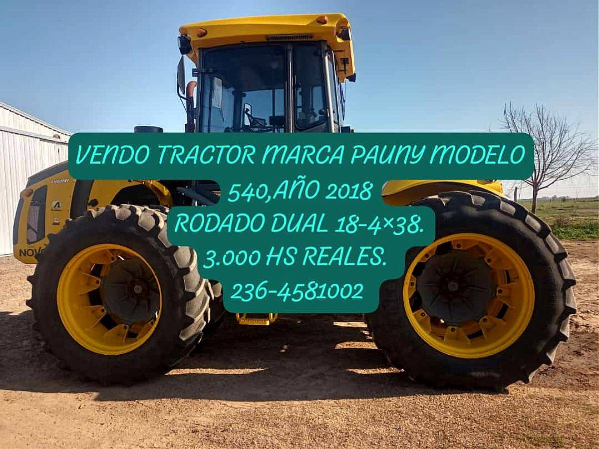 Tractor Marca Pauny Modelo 540 año 2018,hs 3.000 Reales - Agroads