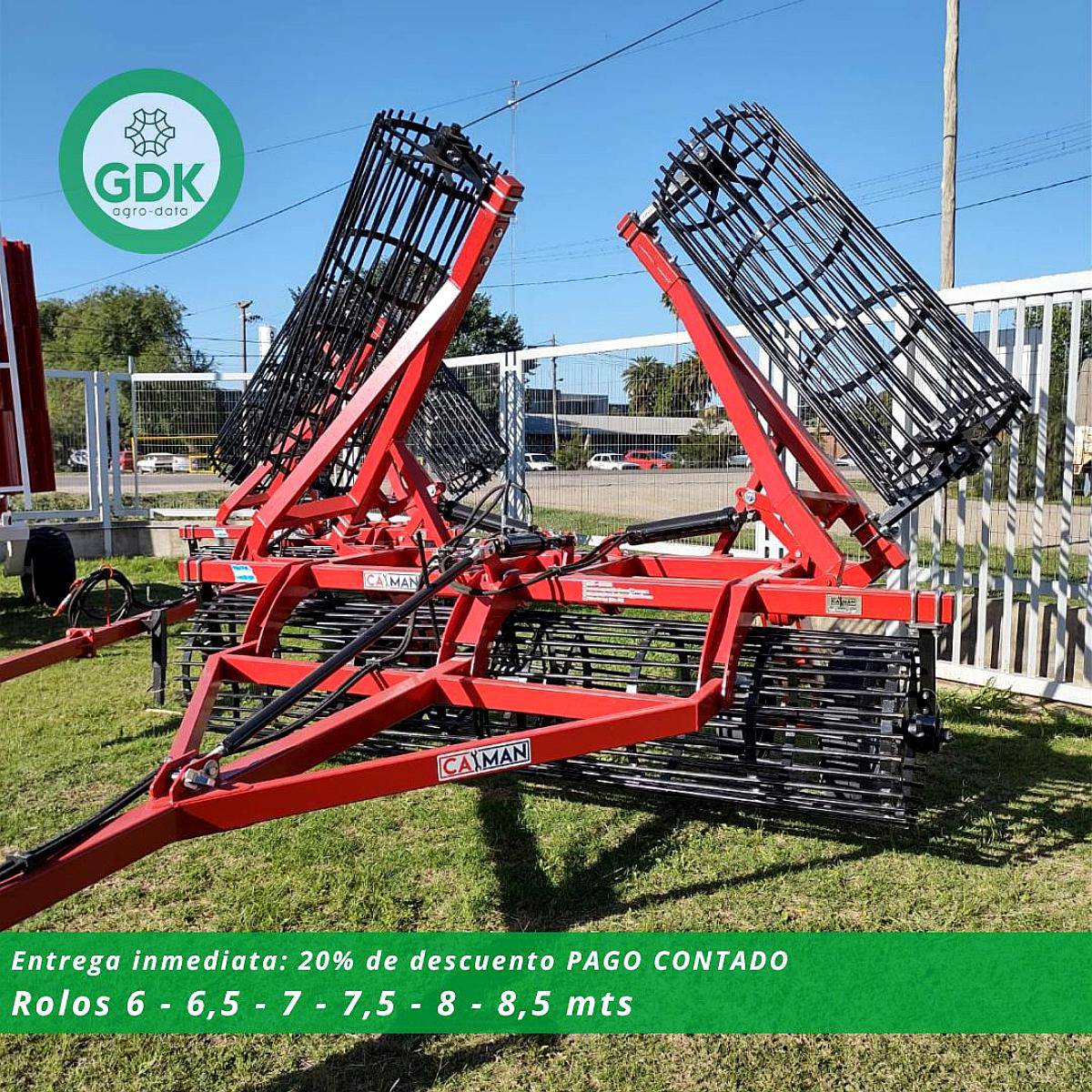 Rolo Hidraulico Desterronador Caman - con 4 Rolos - 7.5 Mts - Agroads