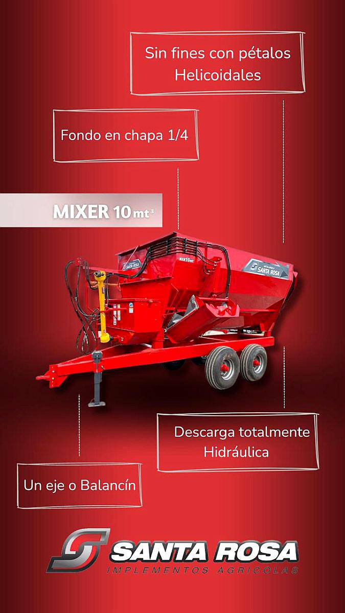 Mixer Santa Rosa de 10 y 13 Mts - Año: 2024 - $ 22.610.000 - Agroads