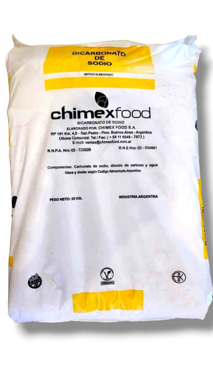 Bicarbonato de Sodio Chimex Food X 25kg - Agroads