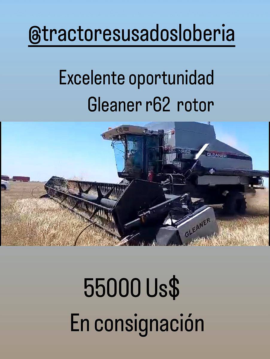 Gleaner R62 Excelente Oportunidad - u$s 55.000 - Agroads