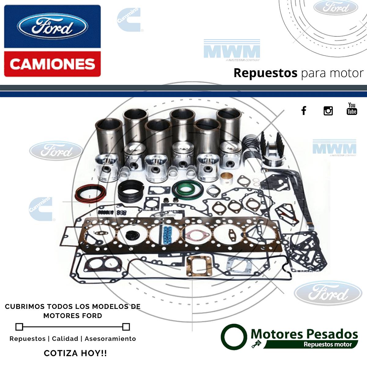 Motor Ford 221- Rectificado con Garantía - Agroads