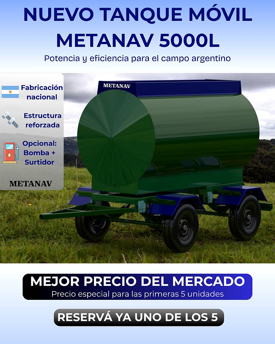 Tanque Móvil Metanav 5000 L - Año: 2025 - u$s 14.000 - Agroads