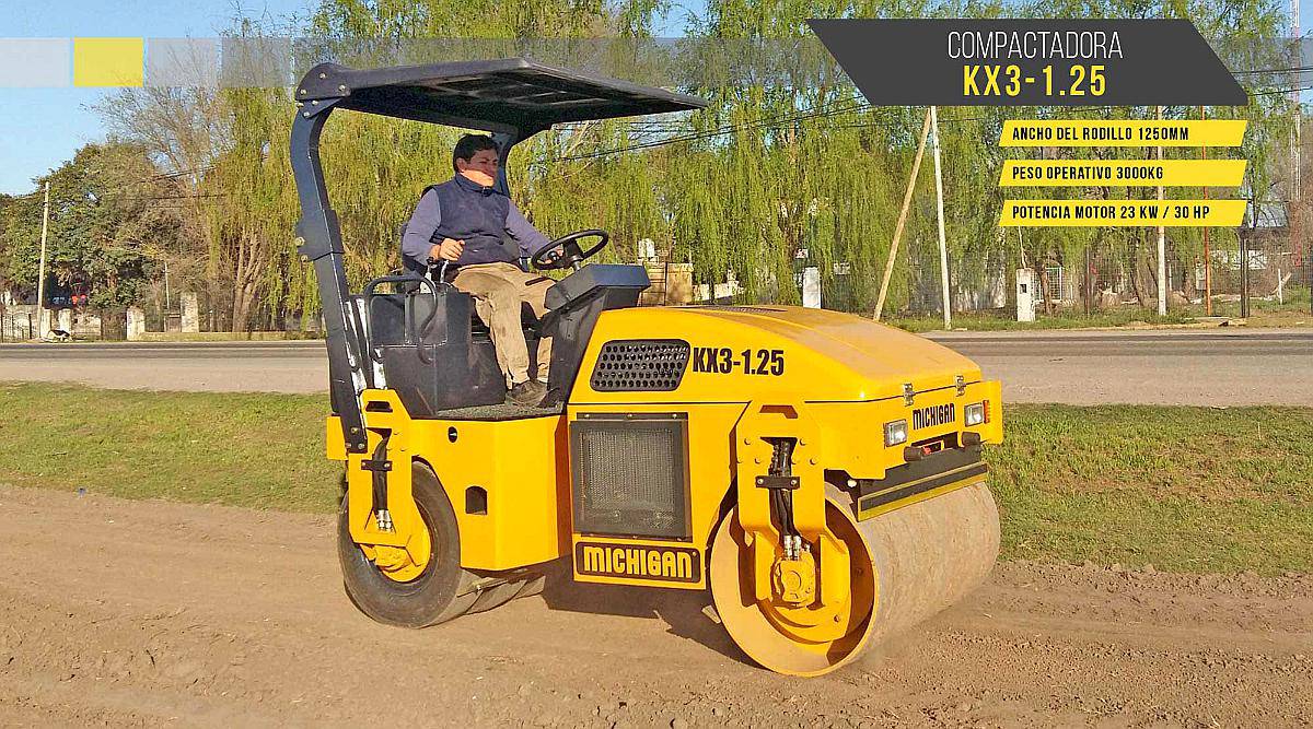 Rodillo Vibrocompactador Kx3-1.25. Michigan Nuevo - Agroads
