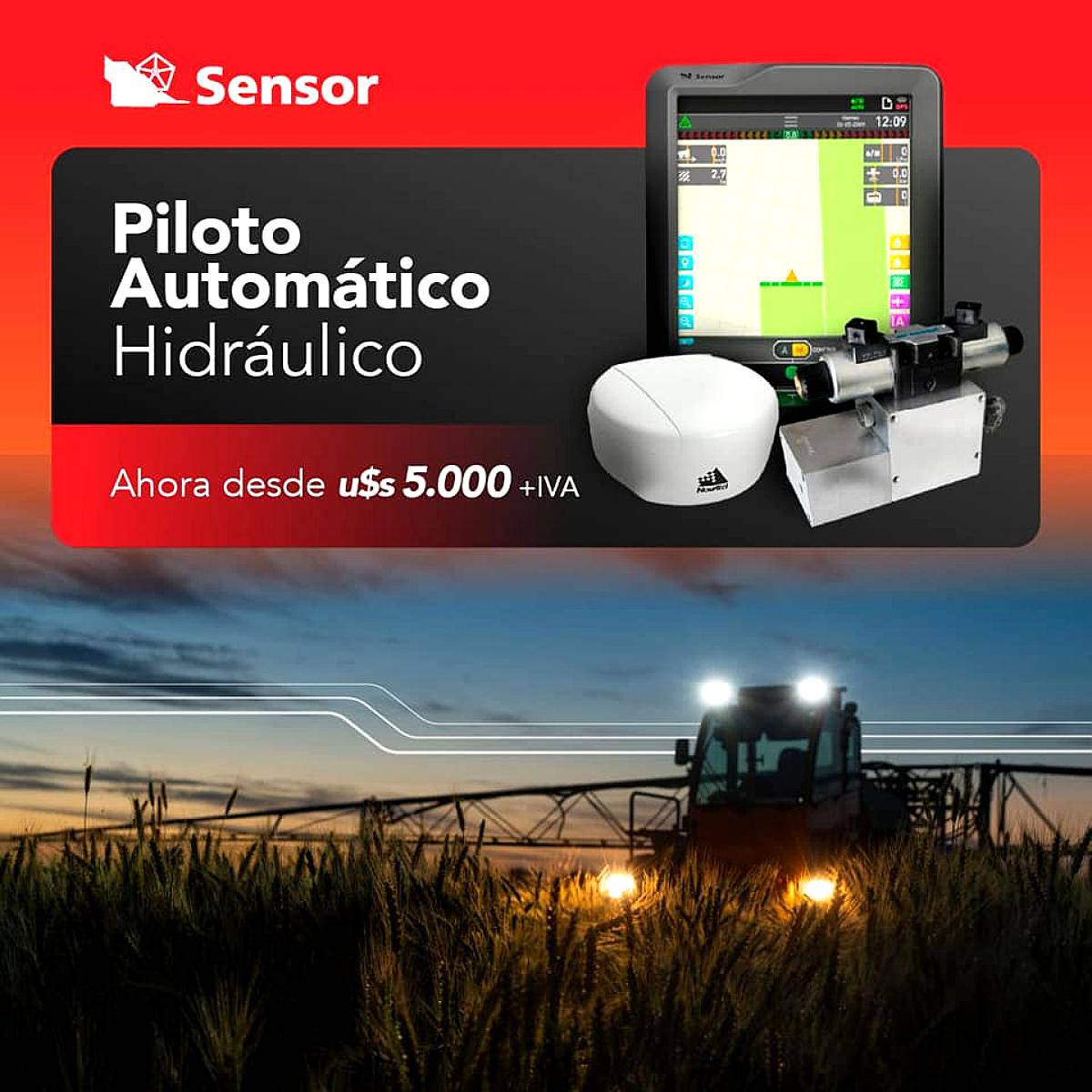 Piloto Automático para Tractor Sensor Tecnología - Agroads
