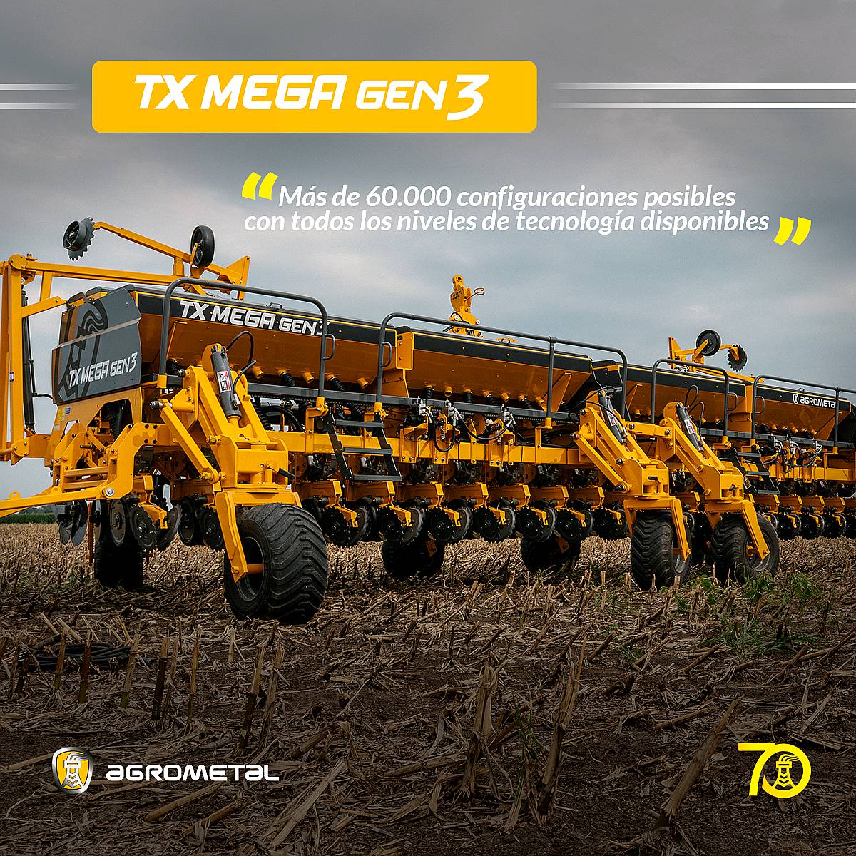Sembradora Agrometal TX Mega GEN 3 + de 60000 Configuracione - Agroads