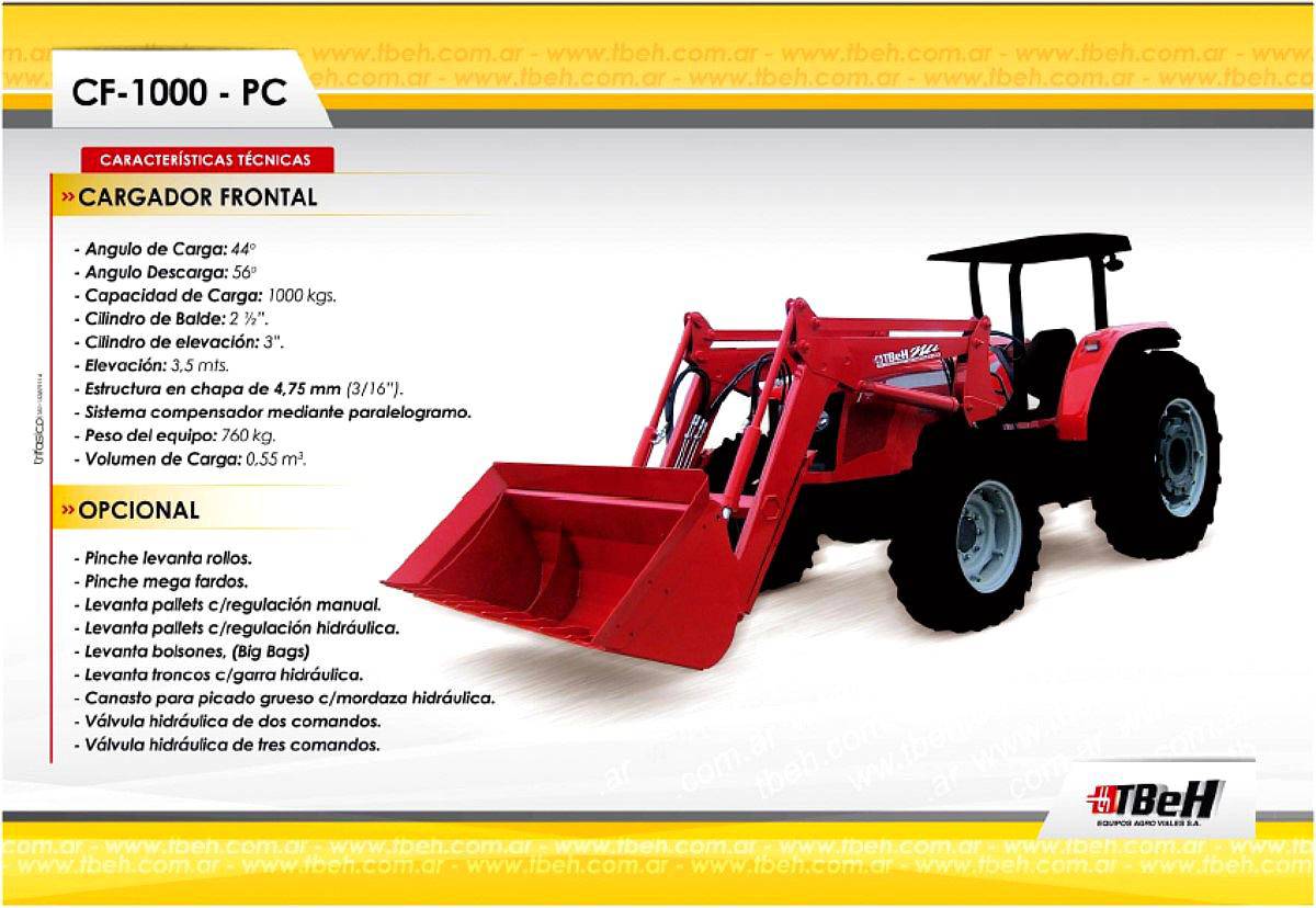 Pala Cargadora Frontal CF 1000 PC - Tbeh - Año: 2018 - Agroads