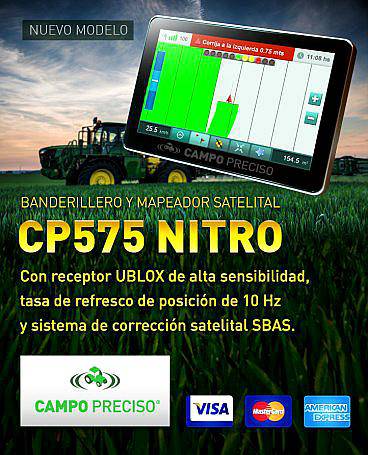 Banderillero y Mapeador Satelital CP575 Nitro Receptor 10 HZ - Agroads