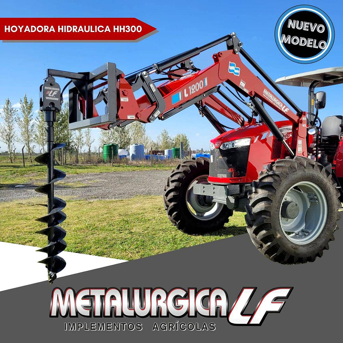 Hoyadora Hidráulica HH300 Metalúrgica LF Nuevo Modelo - Agroads