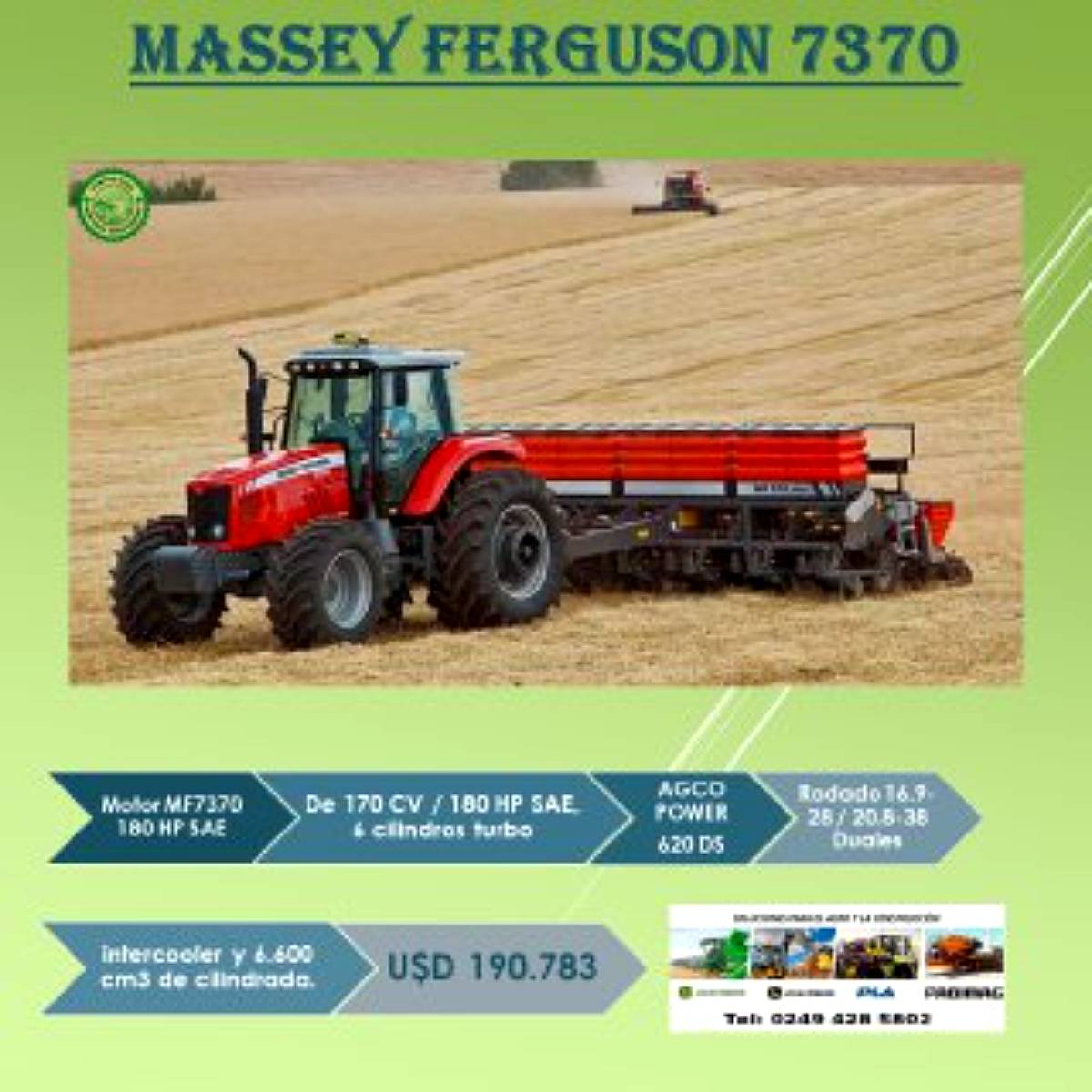 Massey Ferguson 7370. Nuevo. Entrega Inmediata. - Año: 2023 - Agroads