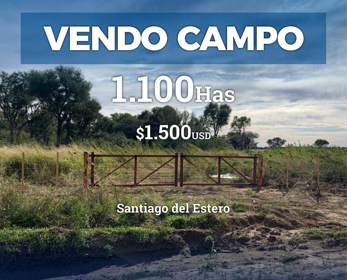 Vendo Campo - Santiago del Estero - Dpto J. F. Ibarra - Agroads
