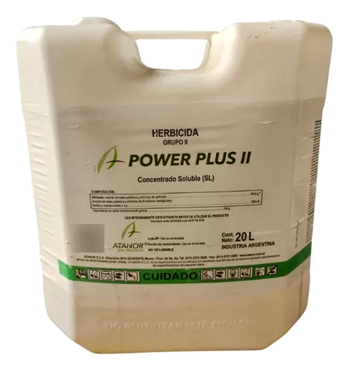 Glifosato 66% Power Plus II Herbicida 20lt Atanor - Agroads