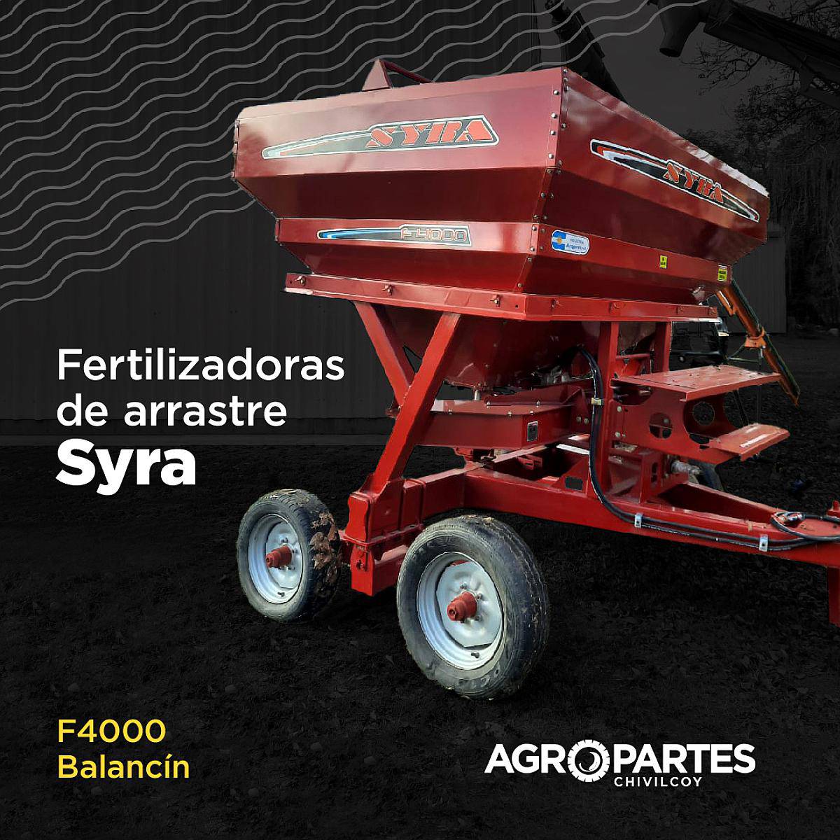 Fertilizadora Syra F 4.000 con Balancín de Arrastre - Agroads