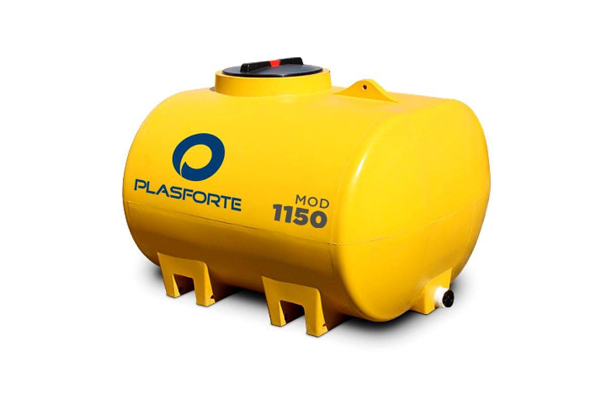 Tanque Plástico Horizontal 1150 Litros Plasforte - Agroads