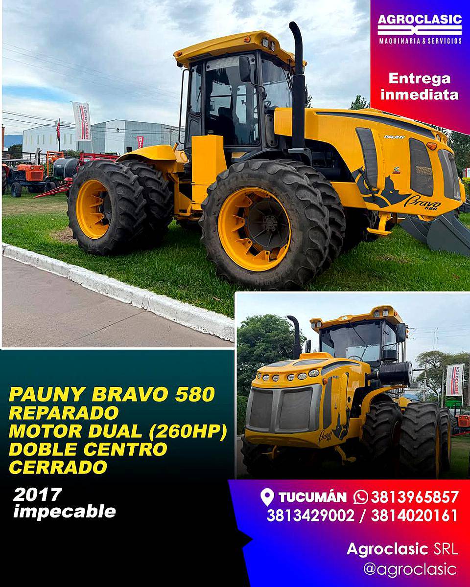 Tractor Pauny Bravo 580 - 260 HP - Año: 2017 - Agroads