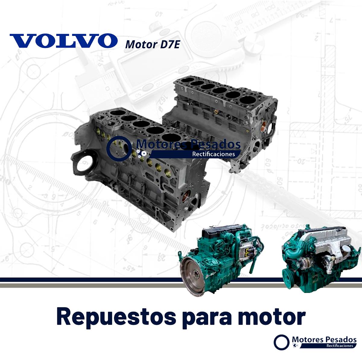 Block para Motor Volvo D7E - Agroads
