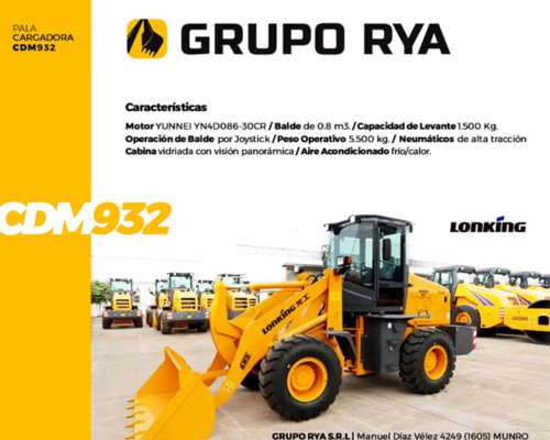 Pala Cargadora Lonking CDM932 - Año: 2024 - u$s 22.000 - Agroads