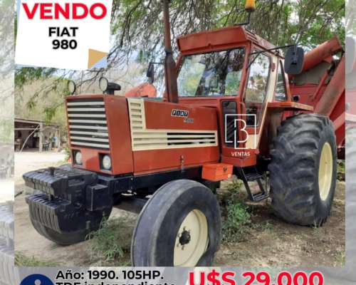 Tractor Fiat 980 . - Año: 1990 - u$s 29.000 - Agroads