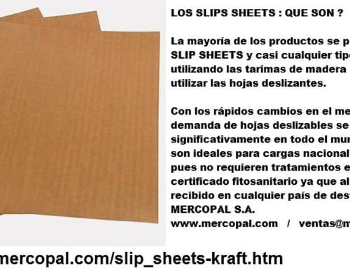 Slip Sheets de Carton o Plastico Aptos para Exportacion en C - Agroads