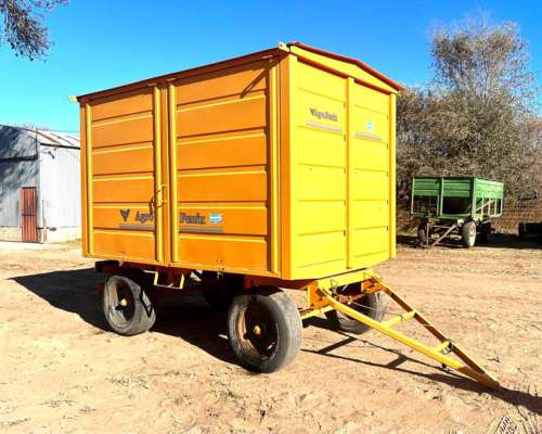 Carro Acoplado Doble Eje con Puertas Hidráulicas Verticales. - Agroads