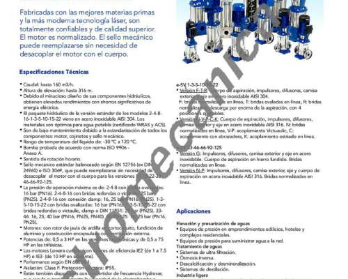 Bomba Lowara SV 207 - 1,5 HP - Monofásica - Agroads